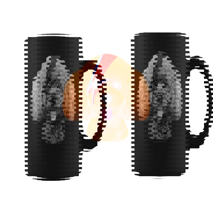 Toy Poodle Dog With Red Lightning Bolt Painted On Face Graphic Print ...