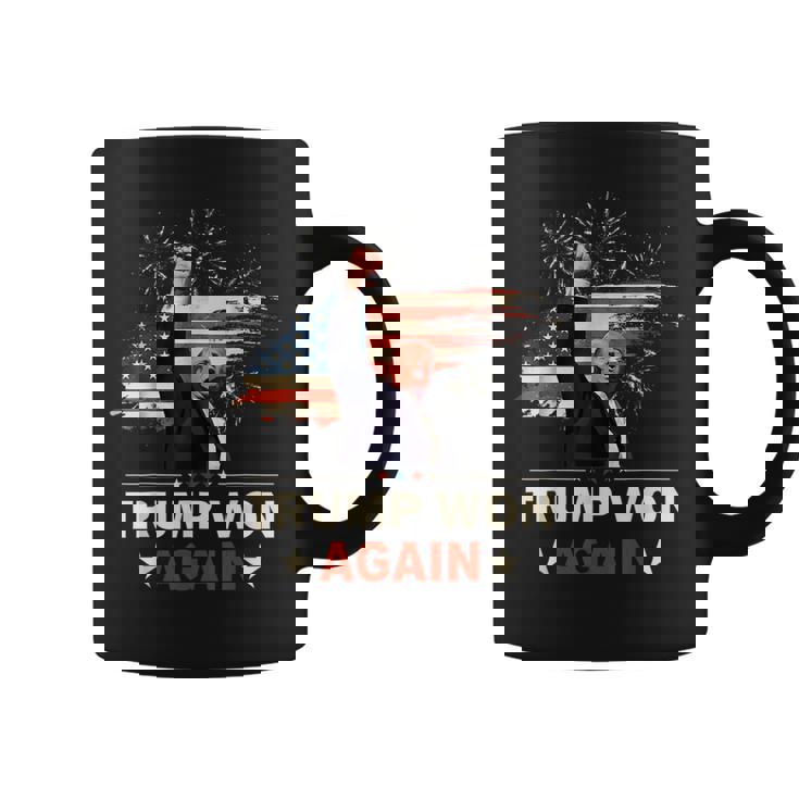 Trump Won Again 2024 Election President 47 th American Flag Graphic ...