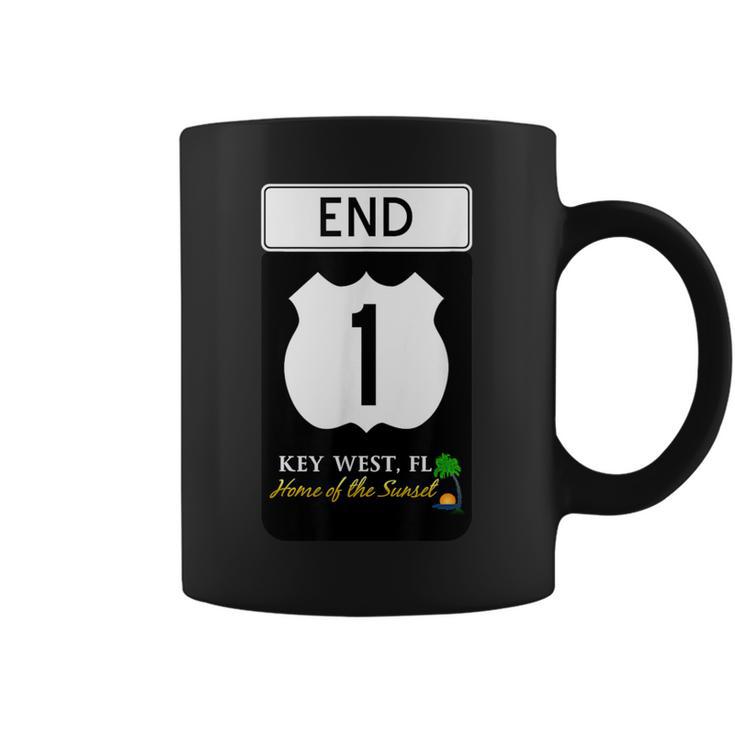 US Route 1's Iconic Key West A1A Graphic Print Coffee Mug - Monsterry