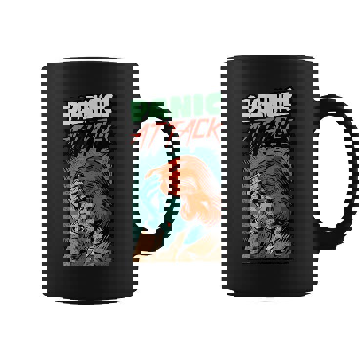 Vintage Comic Panic Attack Illustration Mental Health Coffee Mug ...