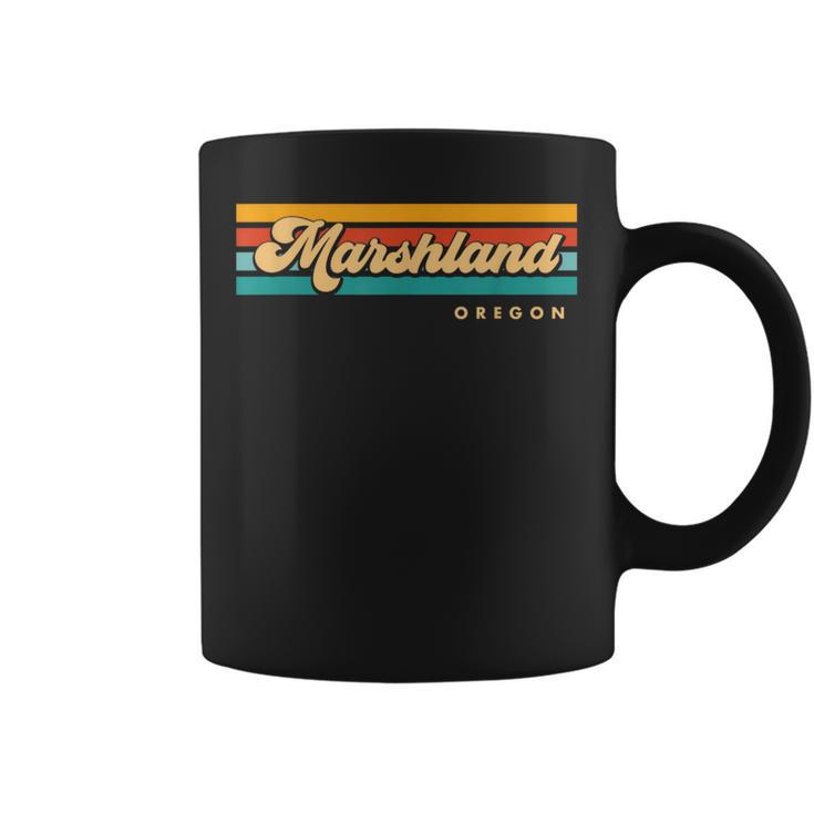 Vintage Sunset Stripes Marshland Oregon Coffee Mug - Monsterry AU