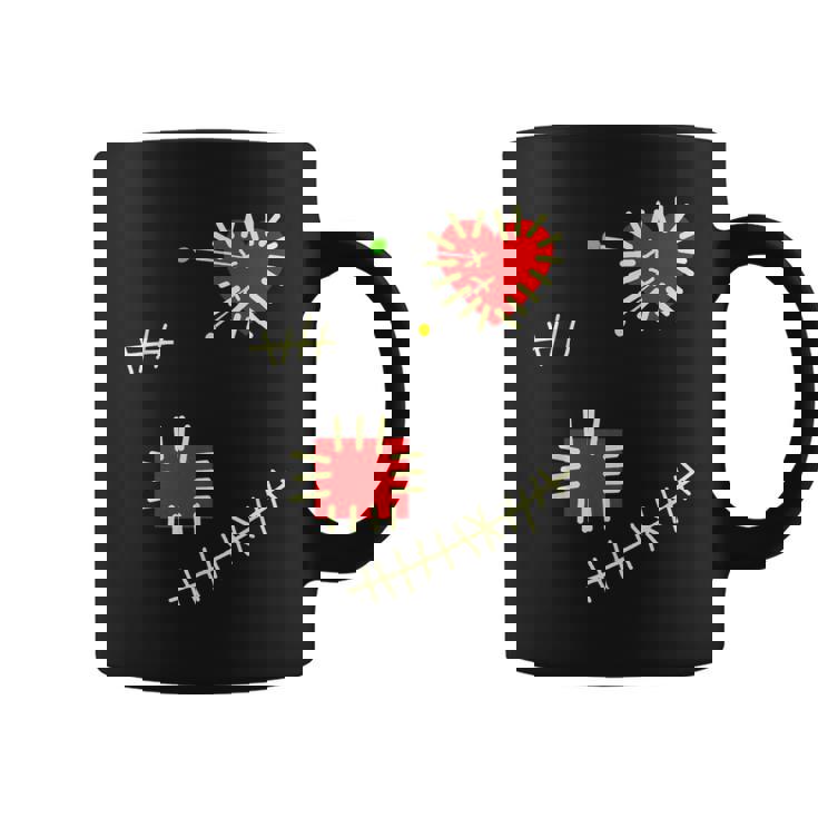 Voodoo Doll Heart Patches Pins Stitches Print Costume Coffee Mug - Monsterry