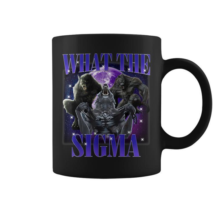 Wolf What The Sigma Alpha Wolf Meme Coffee Mug | Mazezy
