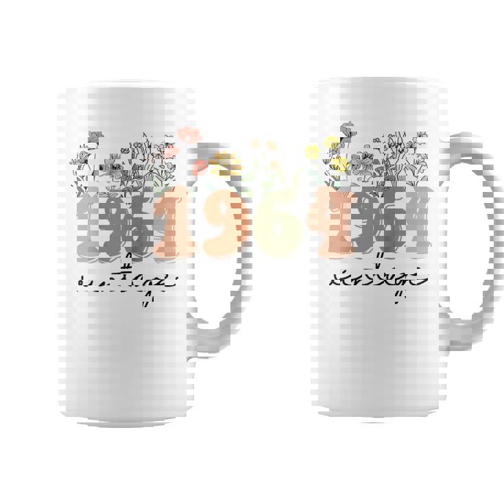 60 Years Old Vintage 1964 60Th Birthday Wildflower Women Coffee Mug - Monsterry