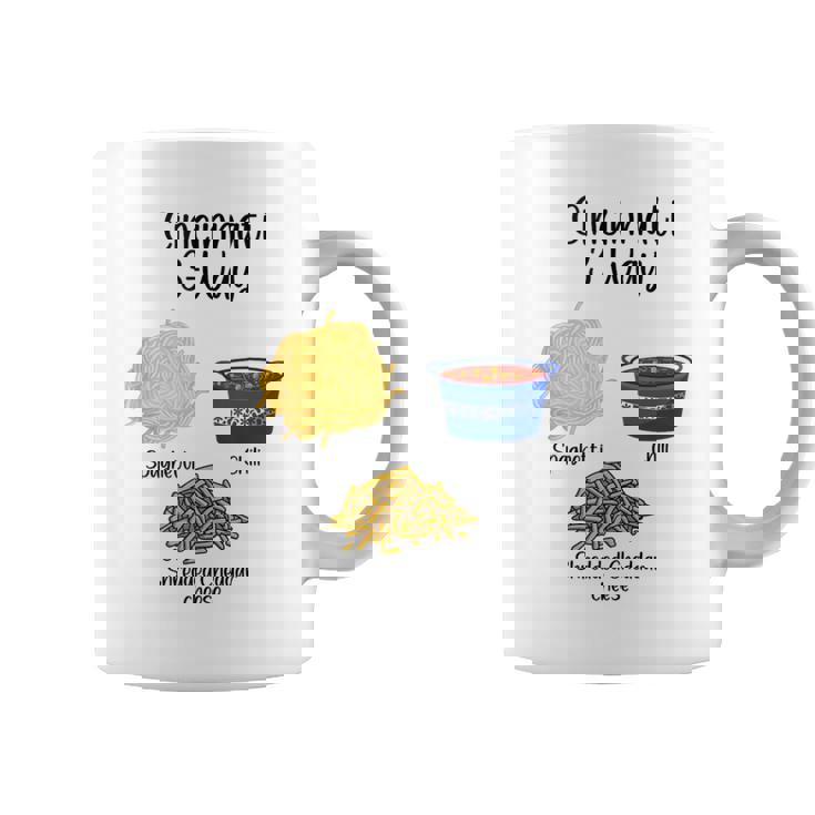 Cincinnati 3-Way Spaghetti Chili Shredded Cheddar Cheese Coffee Mug ...