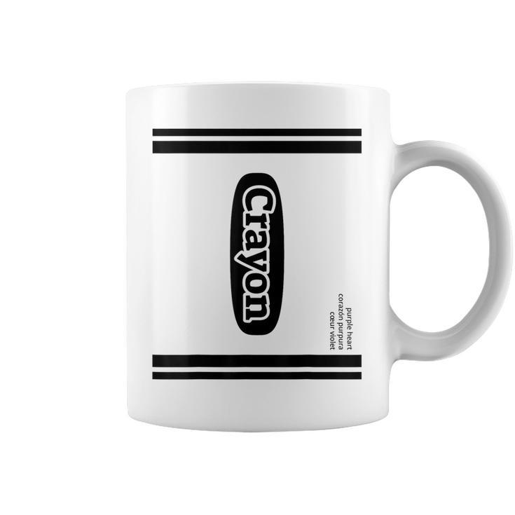 Crayon Purple Heart Group Costume Coffee Mug | Mazezy