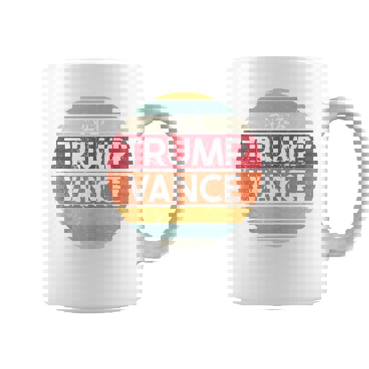 Donald Trump Jd Vance 2024 Retro Style Coffee Mug - Monsterry