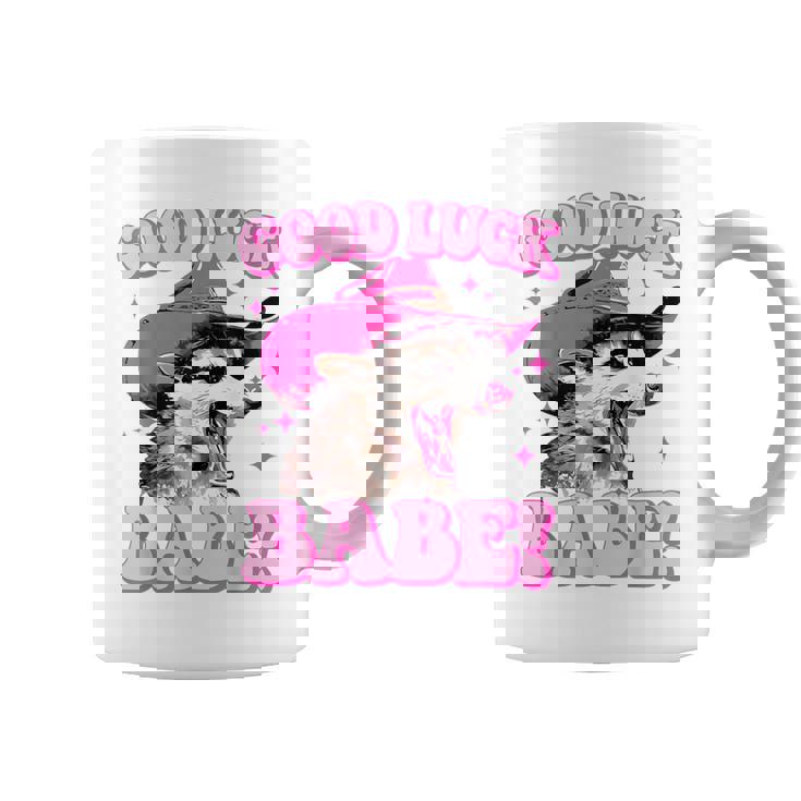 Good Luck Babe Pink Pony Club Cowgirls Western Opossum Coffee Mug ...