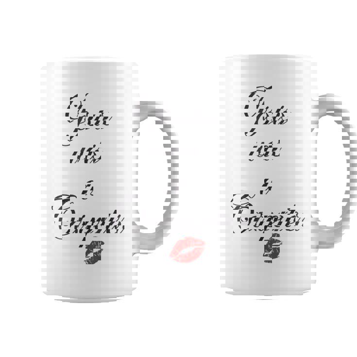 Jesus Was A Carpenter Christian Bible Verse Quotes Coffee Mug | Mazezy