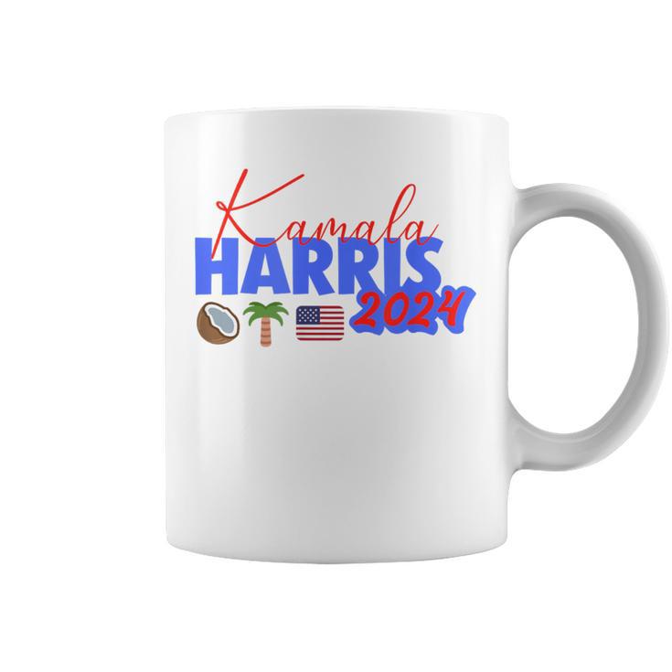 Kamala Harris 2024 Coconut Tree Political Humor Coffee Mug - Monsterry