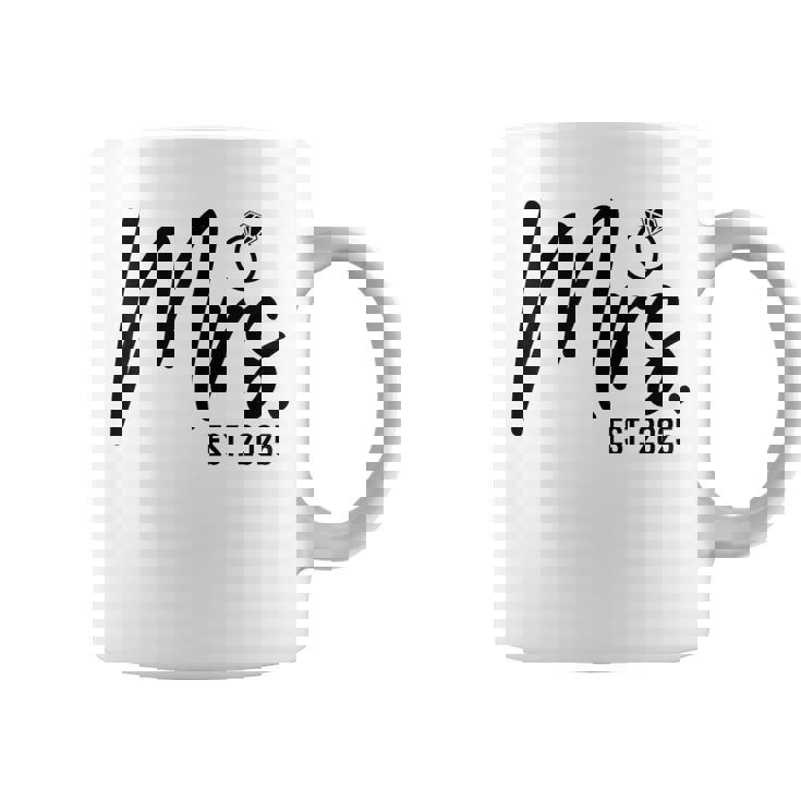 Mrs Est 2025 Just Married Wedding Wife Mr & Mrs Couple Graphic Print ...