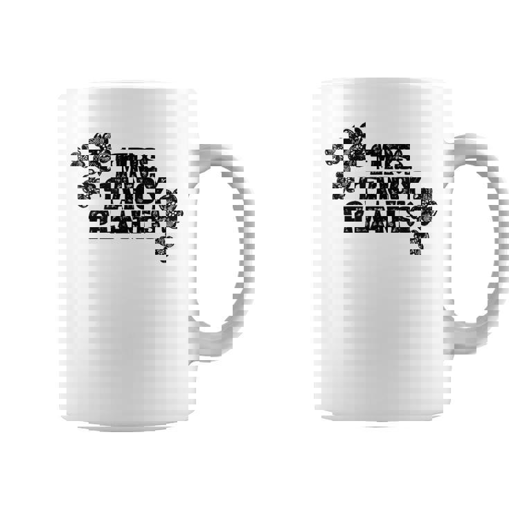 Mrs Fancy Plants With Flowers Graphic Print Coffee Mug - Monsterry