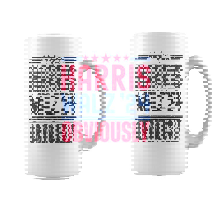 Obviously Tim Walz Kamala Harris 2024 Harris Waltz Obviously Coffee Mug ...