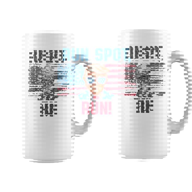 Run Spot Run Donald Trump Debate Quote 2024 Kamala Coffee Mug - Monsterry