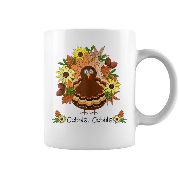Thanksgiving Gobble Gooble Turkey Coffee Mug - Monsterry