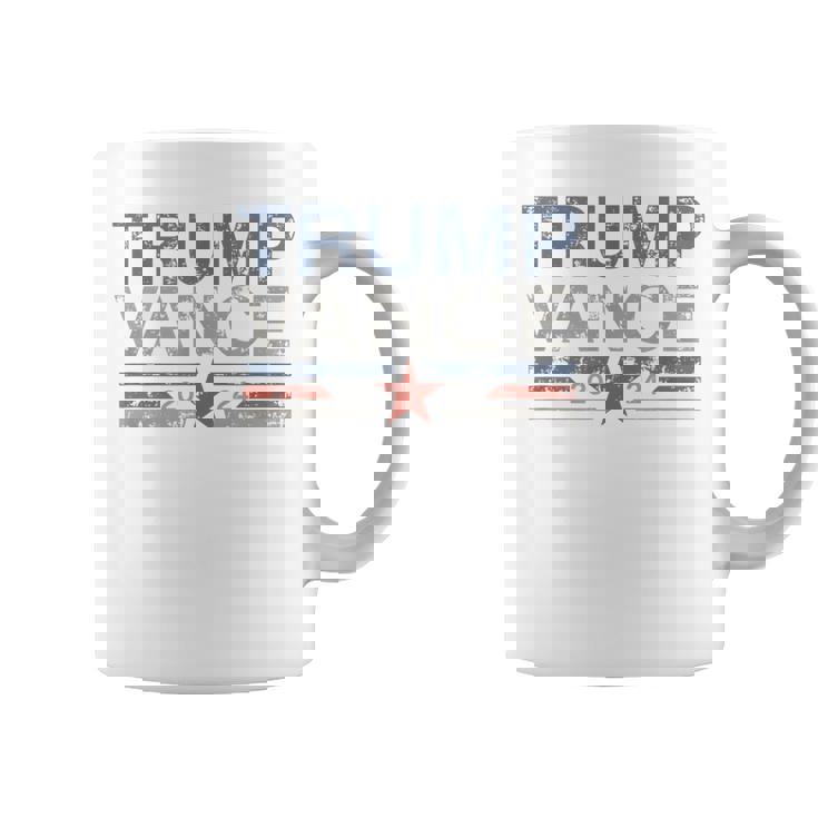Trump Jd Vance 2024 Retro Stripe And Star Coffee Mug - Monsterry AU