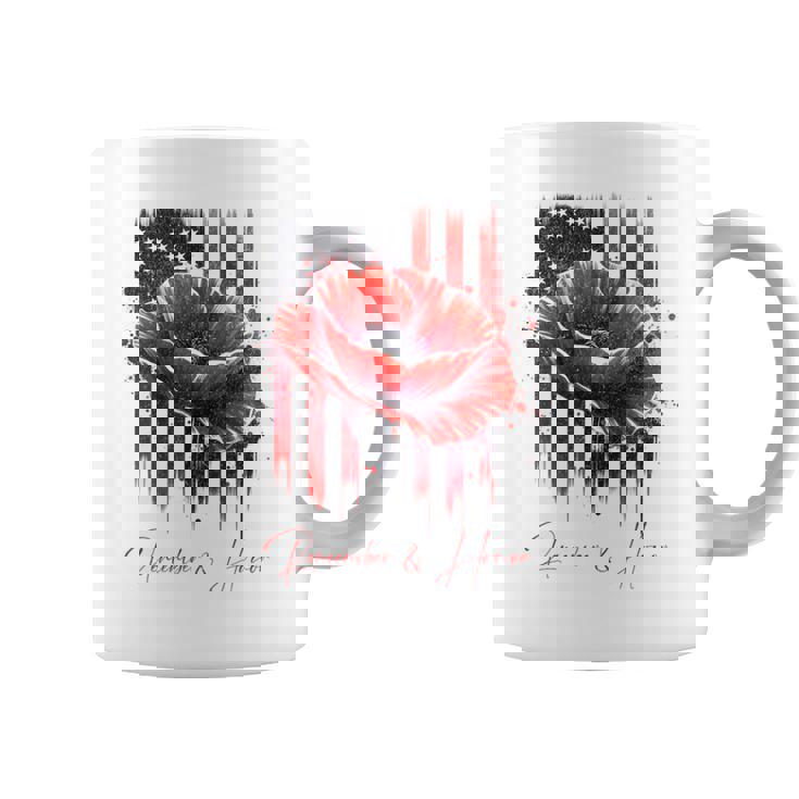 Veterans Day 2024 Usa Memorial Day Red Poppy Flower Military Coffee Mug - Monsterry AU