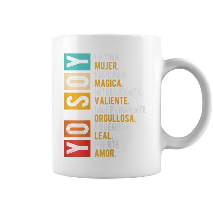 Yo Soy Latina Mujer Educada Magica Inteligente Latin Coffee Mug ...