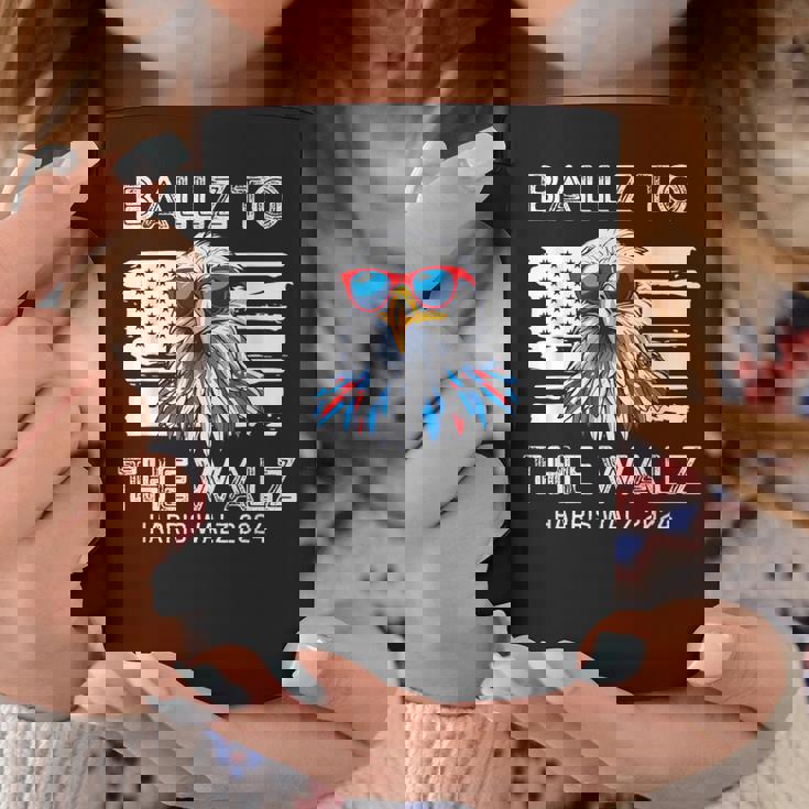 Balls To The Walz Eagle American Flag Kamala Harris Liberal Coffee Mug ...