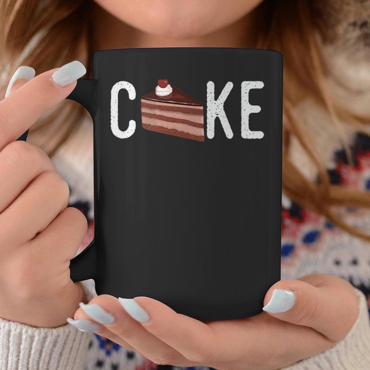 Chocolate Cake Slice Food Graphic Label Birthday Cake Coffee Mug ...