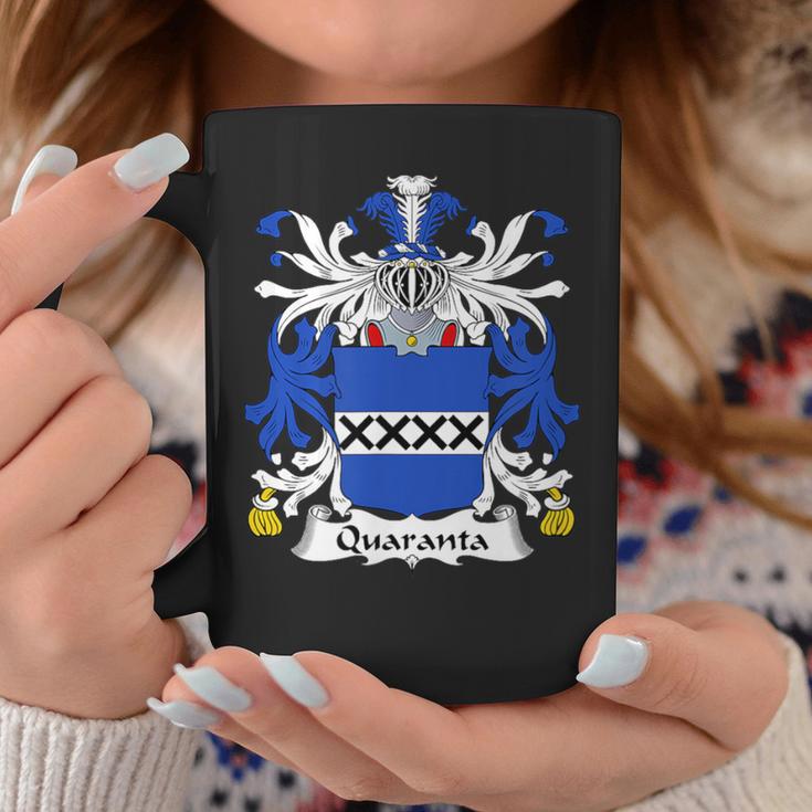 Escudo De Armas Quaranta Escudo De La Familia Taza de café - Regaloses