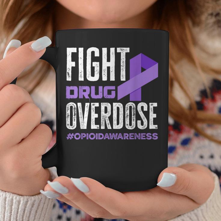 Fight Drug Overdose Pruple Ribbon Opioid Overdose Awareness Coffee Mug ...