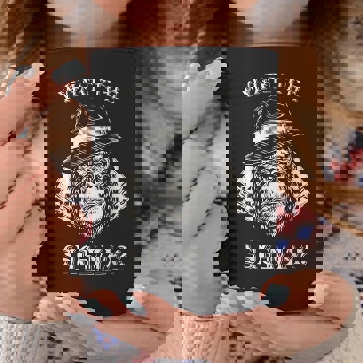 Ironic Meme Quote What The Sigma Meme Gorillas Coffee Mug | Mazezy