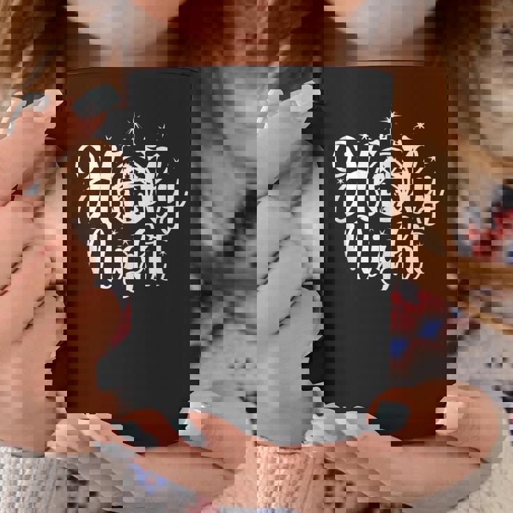 Holy Night Word Manger Religious Christmas Nativity Coffee Mug - Monsterry