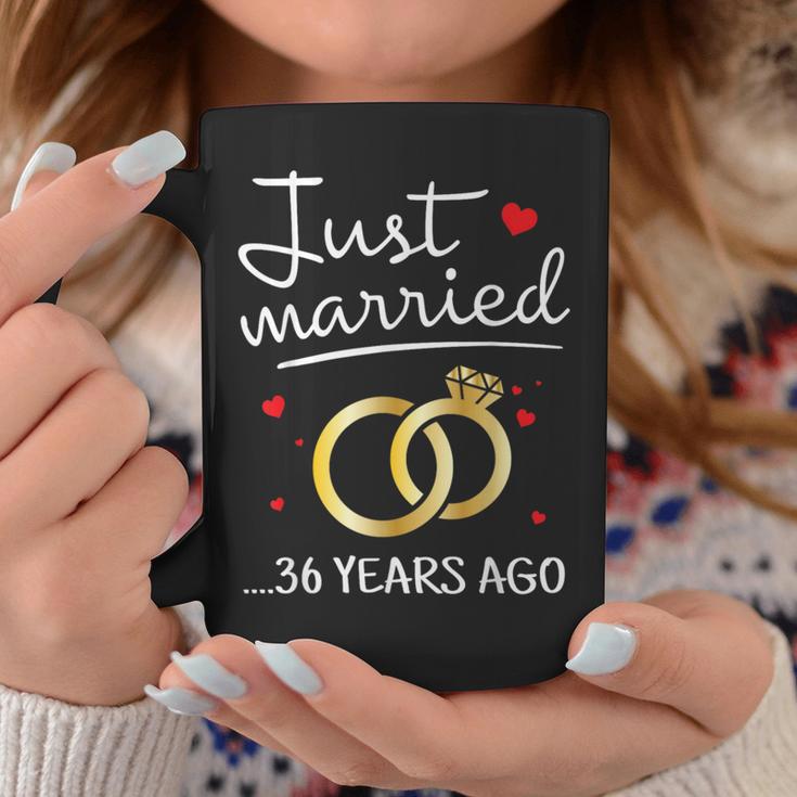 Just Married 36 Years Ago Couple 36Th Anniversary Coffee Mug - Monsterry