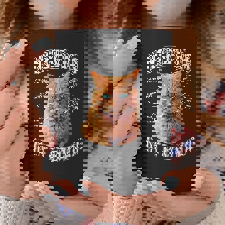 Mewing Not Meowing Cat Meme Looksmax Cat Joke Coffee Mug - Monsterry