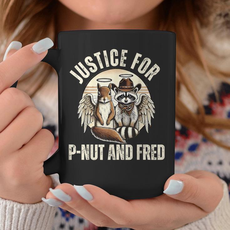 Pnut Justice For Fred The Raccoon And Peanut The Squirrel Coffee Mug ...