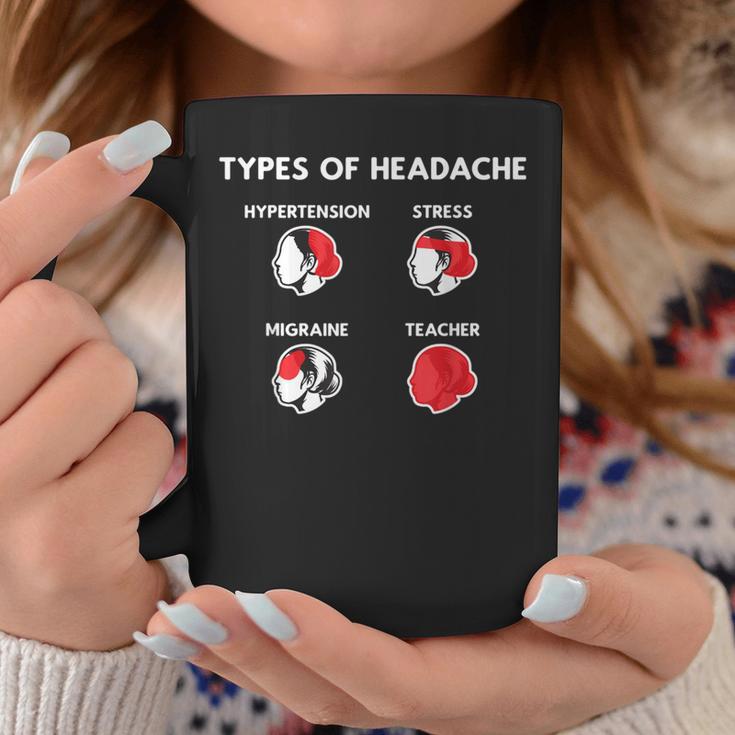 Teacher Headache Types Of Headache Meme Teacher Coffee Mug - Monsterry