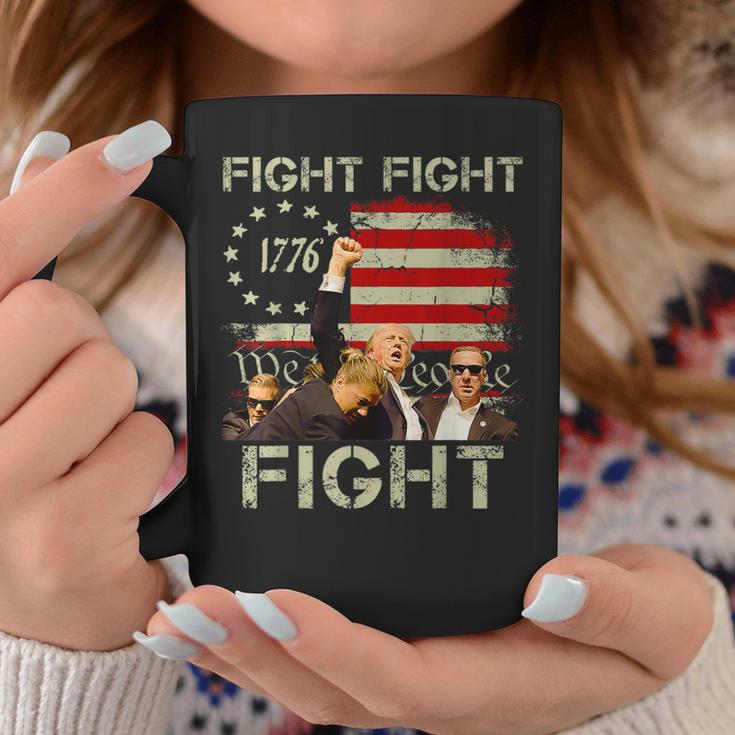 Trump Fight Fight Fight Trump Signals To Americans To Fight Coffee Mug ...