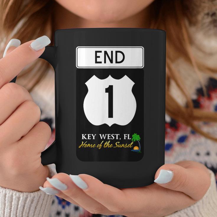 US Route 1's Iconic Key West A1A Graphic Print Coffee Mug - Monsterry