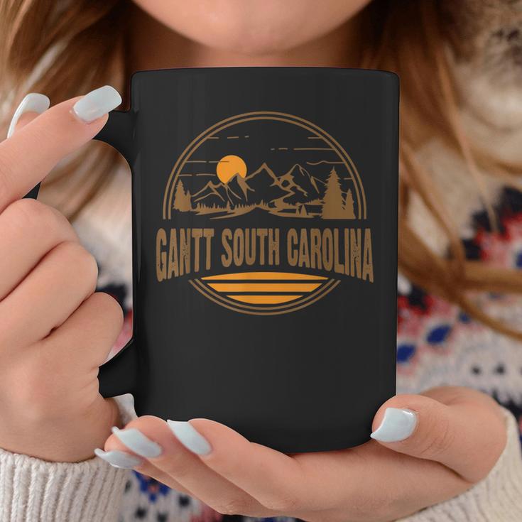 Vintage Gantt South Carolina Mountain Hiking Print Coffee Mug - Monsterry