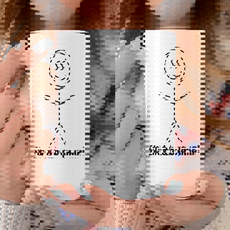 Bachelor Party Hiking Wear Stick To The Plan Man Stickman Coffee Mug ...