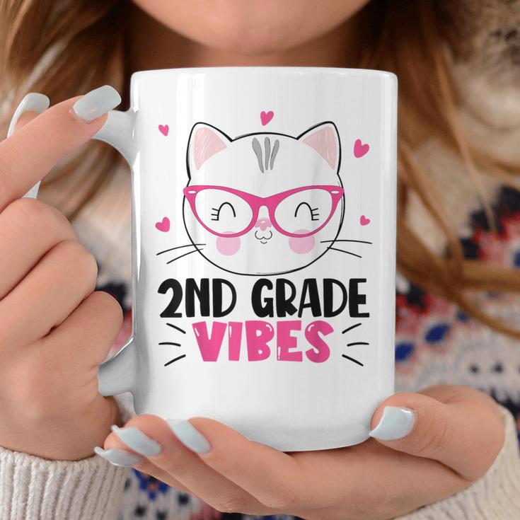 Cute 2Nd Grade Vibes Cat Kitten Lover Back To School Girls Coffee Mug ...