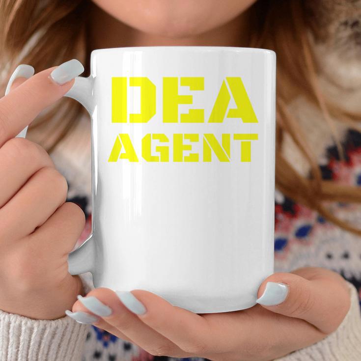 Dea Agent Uniform Back Print Yellow Text On Duty Gear Police Coffee Mug ...