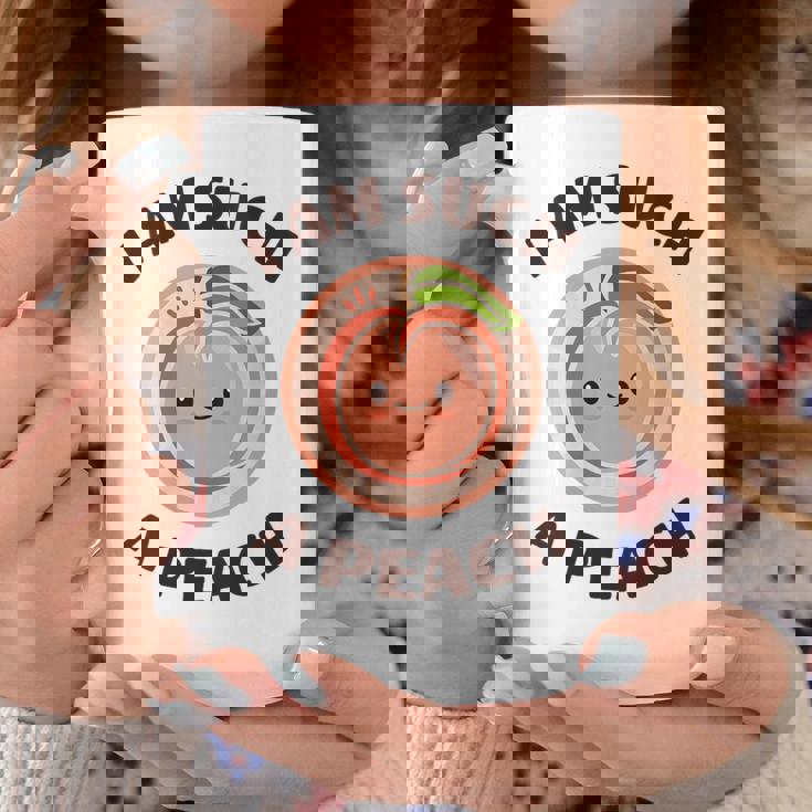 Peach I Am Such A Peach Cute Kawaii Peachy Food Pun Coffee Mug | Mazezy