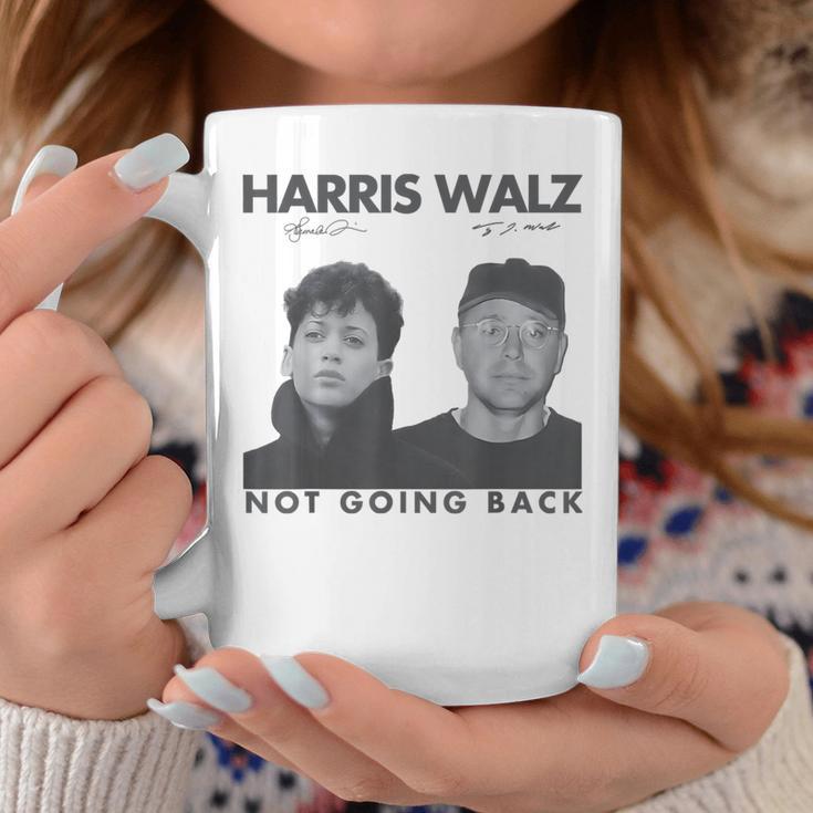 Harris Walz Not Going Back 80S Photo Retro 2024 Vote Kamala Coffee Mug ...