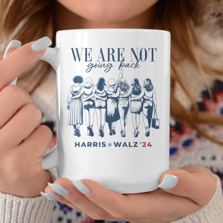 Harris Walz Waltz 24 We're Not Going Back Kamala Harris Coffee Mug ...