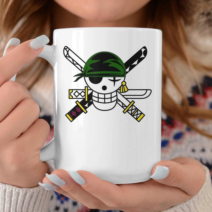 Japanese Retro Anime Manga Pirate Zoro Logo Coffee Mug - Seseable