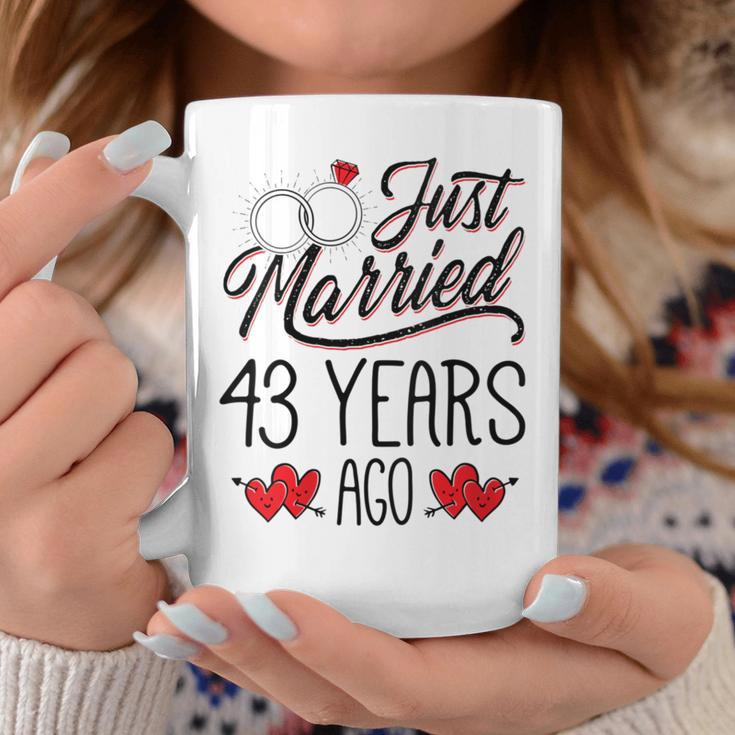 Just Married 43 Years Ago Couple 43Rd Anniversary Coffee Mug - Monsterry