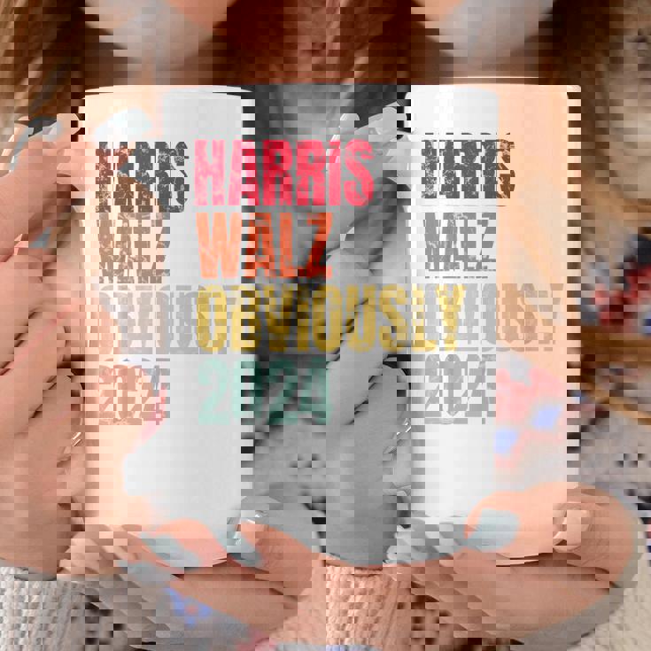 Kamala Harris Tim Walz Waltz Harris Walz Obviously 2024 Coffee Mug ...