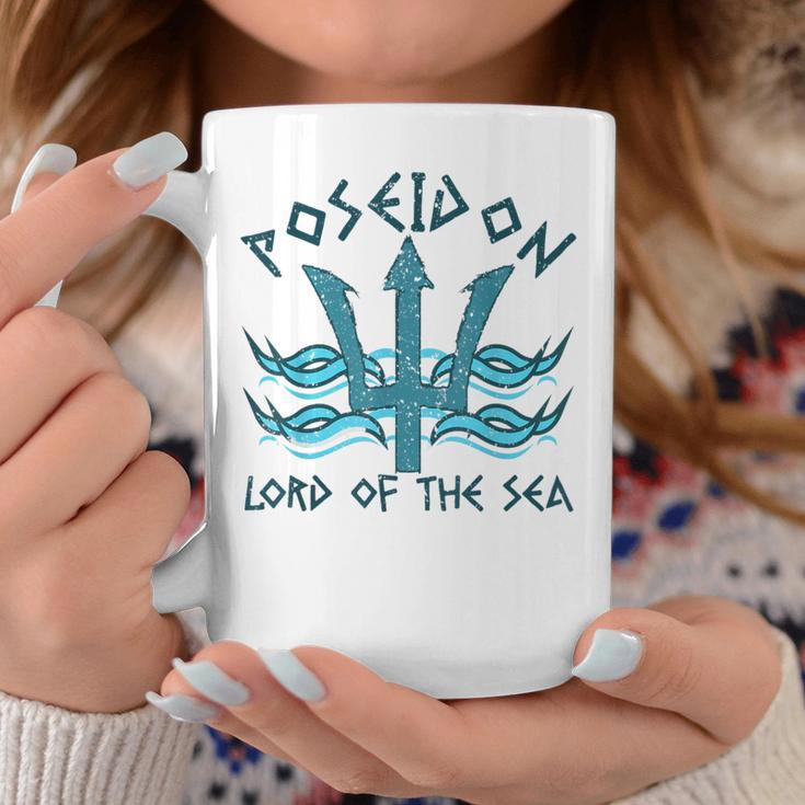 Poseidon Trident Lord Of The Sea Distressed Greek Gods Coffee Mug ...