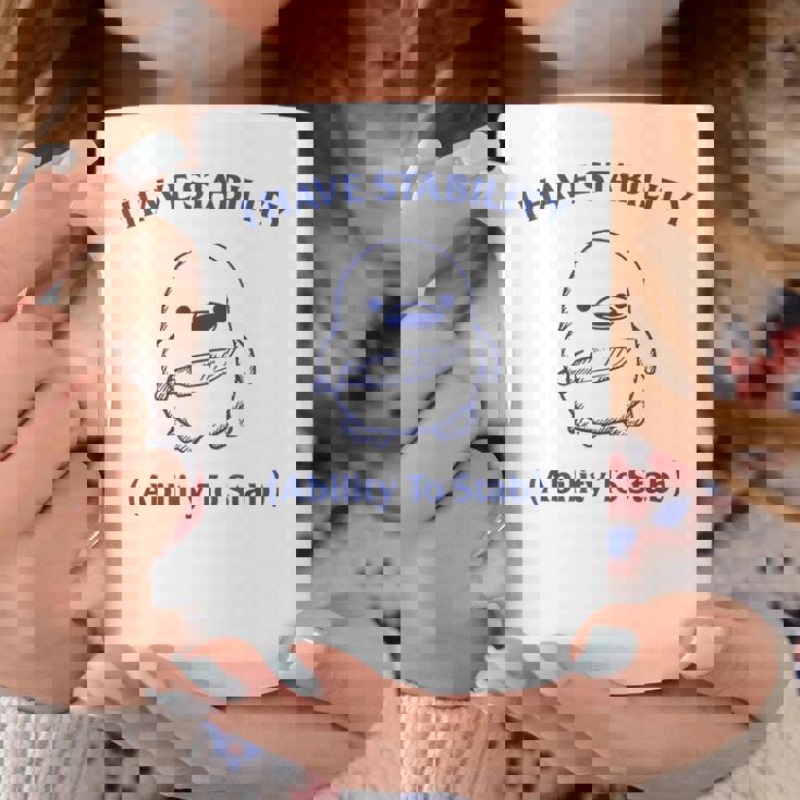 I Have Stability Ability To Stab Cute Duck Coffee Mug - Monsterry