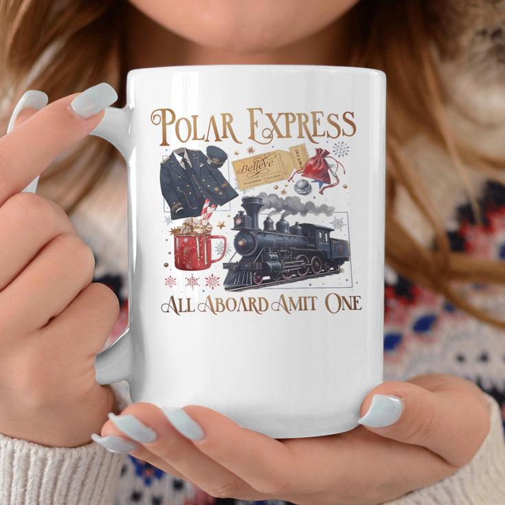 Vintage Believe Train North Pole Polar Express All Abroad Coffee Mug ...