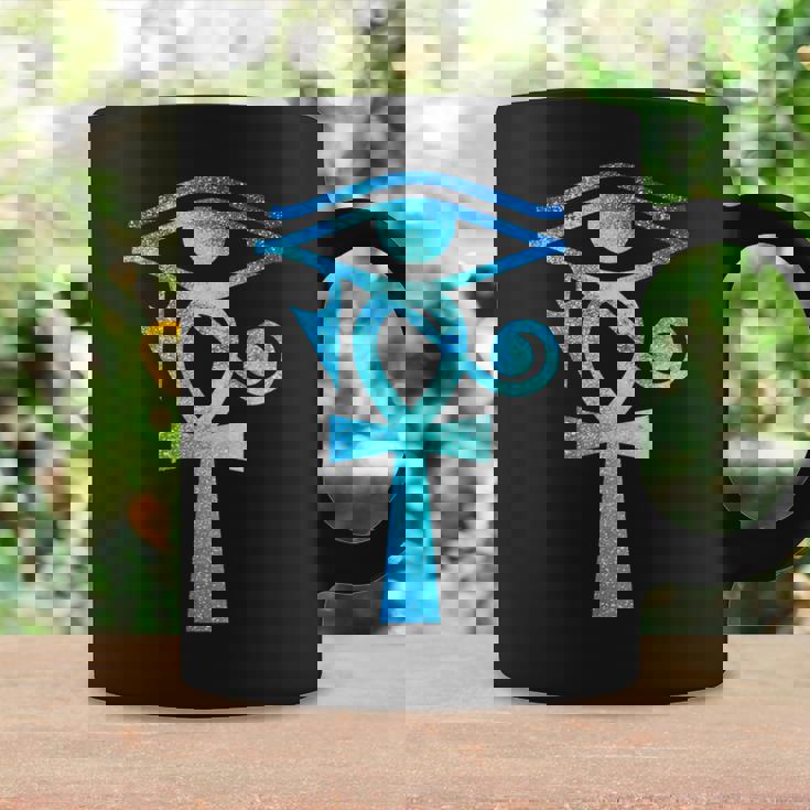 Ankh Eye Of Horus Ancient Egyptian Symbol Galaxy Crux Ansata Coffee Mug ...