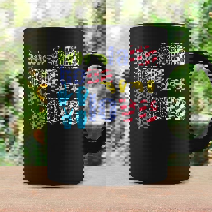 Asl American Sign Language 4Th Of July Faith Hope Love Coffee Mug ...