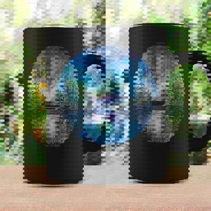 Aurora Borealis Night Sky Northern Lights Coffee Mug | Mazezy